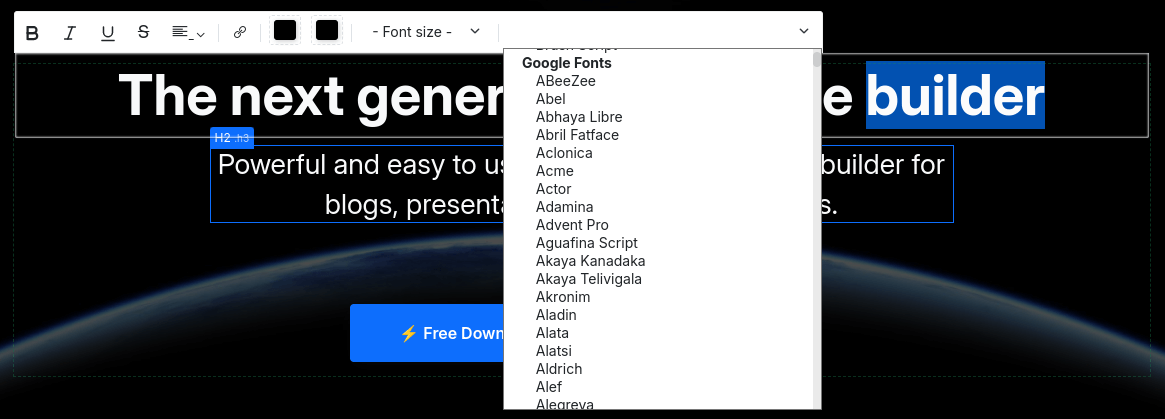Remove google fonts
